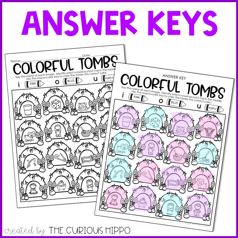 CVC short vowel practice - Easter Religious Freebie | Made By Teachers