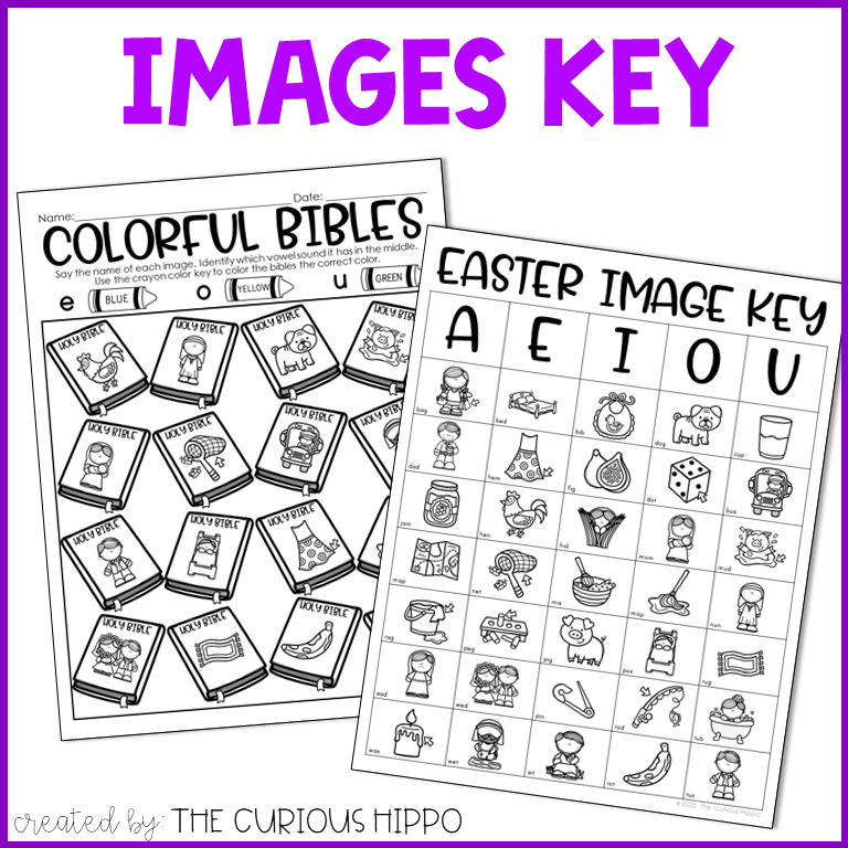 CVC short vowel practice - Easter Religious Freebie | Made By Teachers