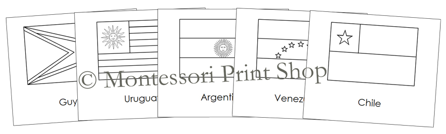 Flags of South America Blackline Masters - Geography | Made By Teachers