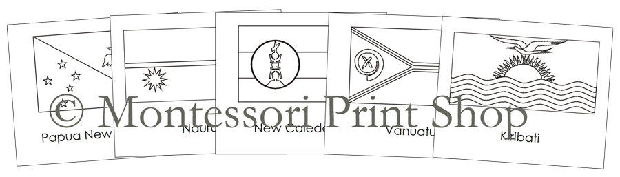 Flags of Oceania/Australasia Blackline Masters - Geography | Made By ...