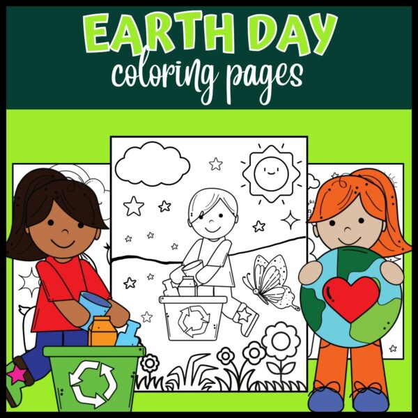Earth Day Coloring Pages Set | Earth Day Activities | Earth Day Sheets ...