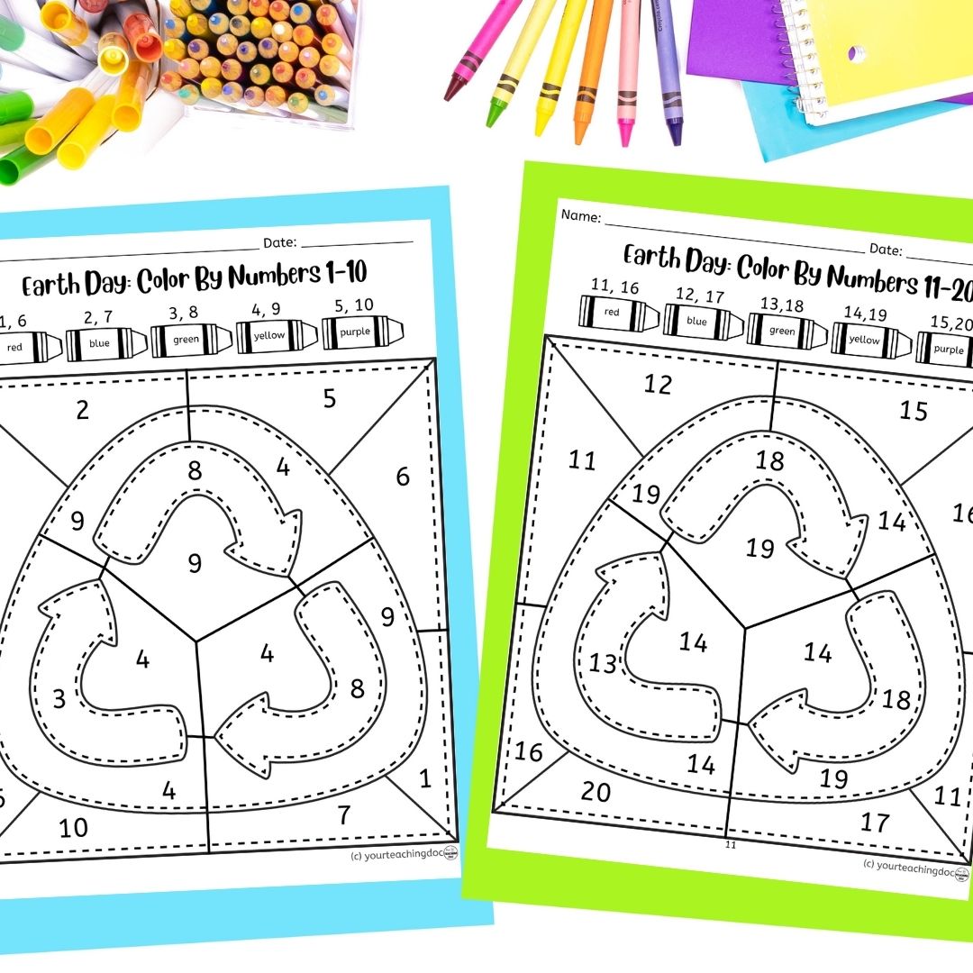 Earth Day Spring Math Color By Code Worksheets | Made By Teachers