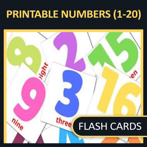 Printable Numbers (1-20) Flash Cards for Toddlers | Made By Teachers