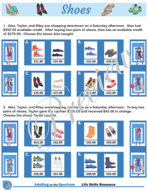 Level 1 Clothes Shopping Money Math No-Prep SPED Independent Living ...