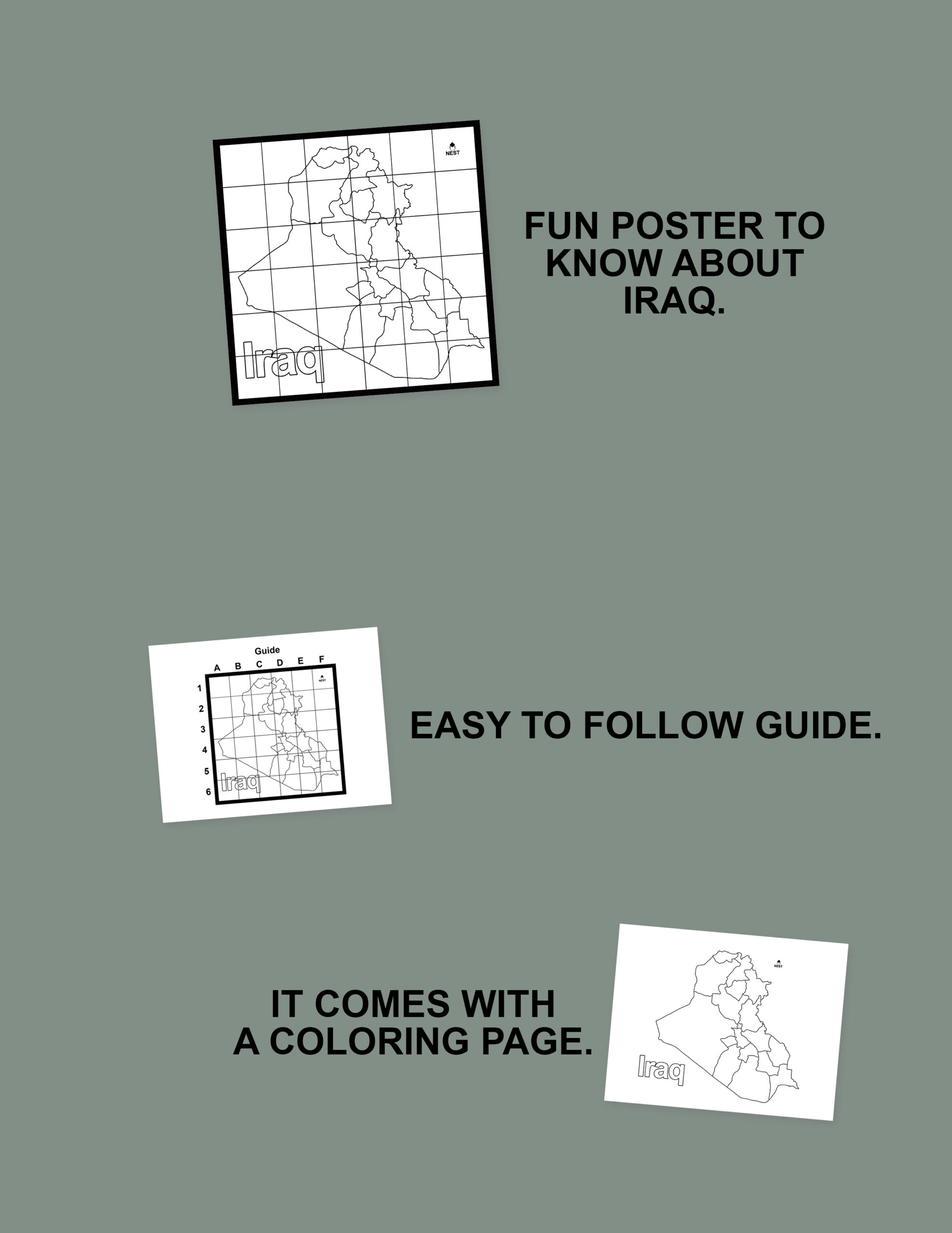 Iraq Map Collaboration Poster | Made By Teachers