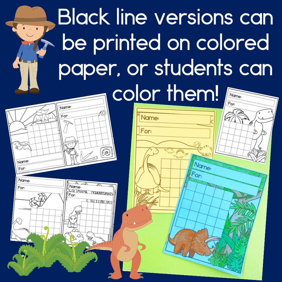 Incentive Charts Dinosaur Theme | Color and Blackline | Made By Teachers
