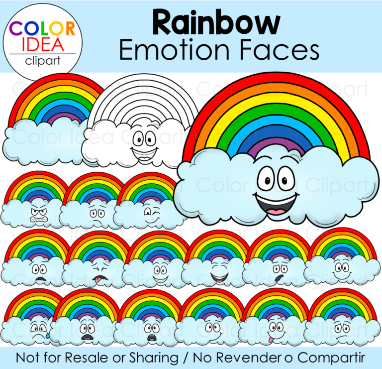 Rainbow Emotion Faces | Made By Teachers
