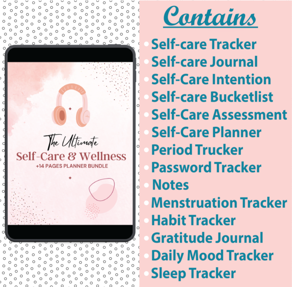 Self Care Journal & Wellness Planner BUNDLE! | Wellbeing Mindfulness ...