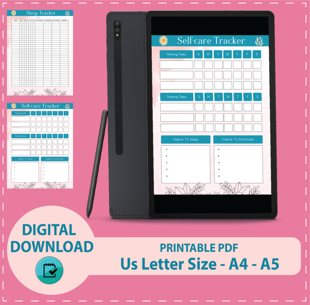 Self Care Journal & Wellness Planner BUNDLE! | Wellbeing Mindfulness ...