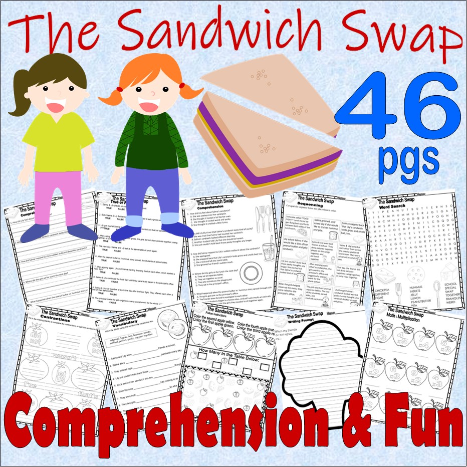 The Sandwich Swap Book Companion Reading Comprehension Worksheets ...