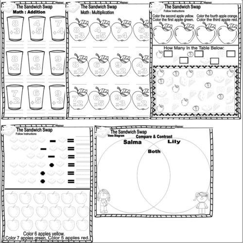 The Sandwich Swap Book Companion Reading Comprehension Worksheets ...