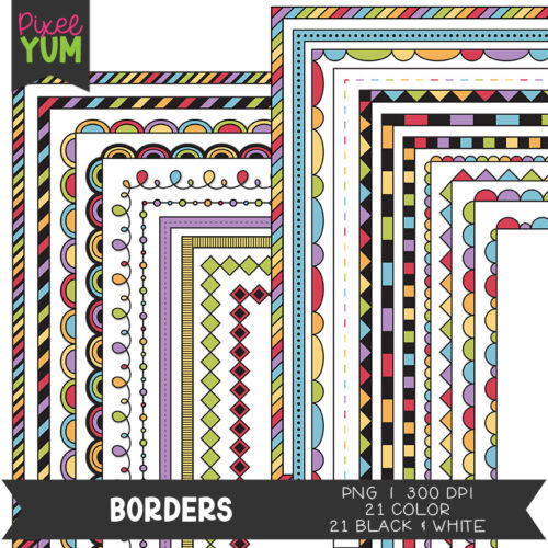 Borders - Page Edge Clipart - Commercial Use OK | Made By Teachers