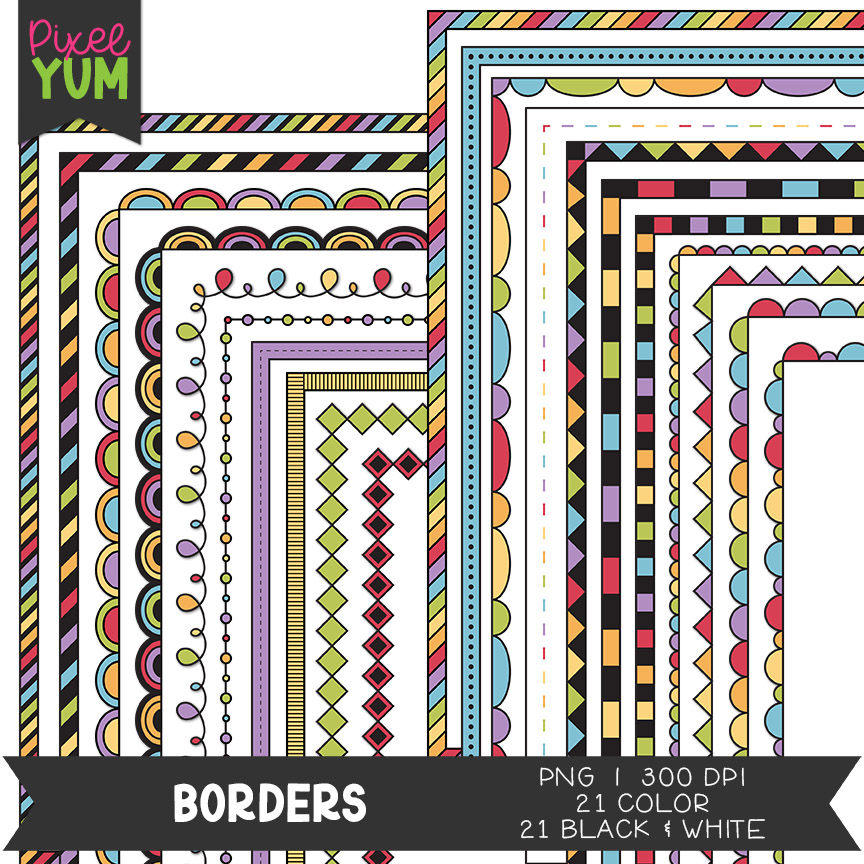 Borders - Page Edge Clipart - Commercial Use OK | Made By Teachers