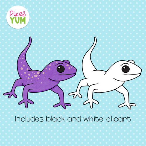 Gecko Clipart - Cute Reptile Clip Art - Commercial Use OK | Made By ...