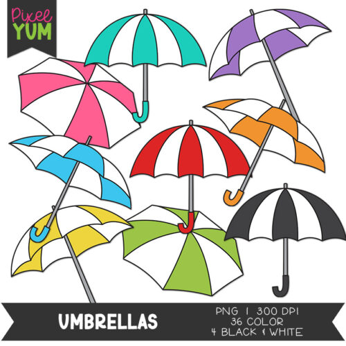Umbrella Clipart - Commercial Use OK | Made By Teachers