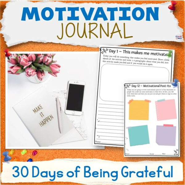 Motivation Journal - SEL Writing Journaling Activities - Print and ...