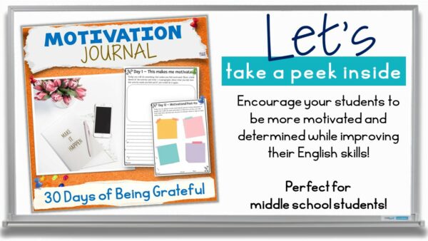 Motivation Journal - SEL Writing Journaling Activities - Print and ...
