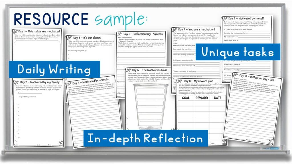 Motivation Journal - SEL Writing Journaling Activities - Print and ...