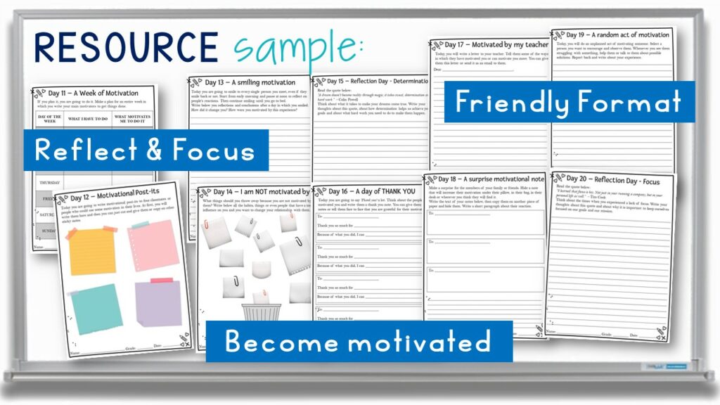 Motivation Journal - SEL Writing Journaling Activities - Print and ...