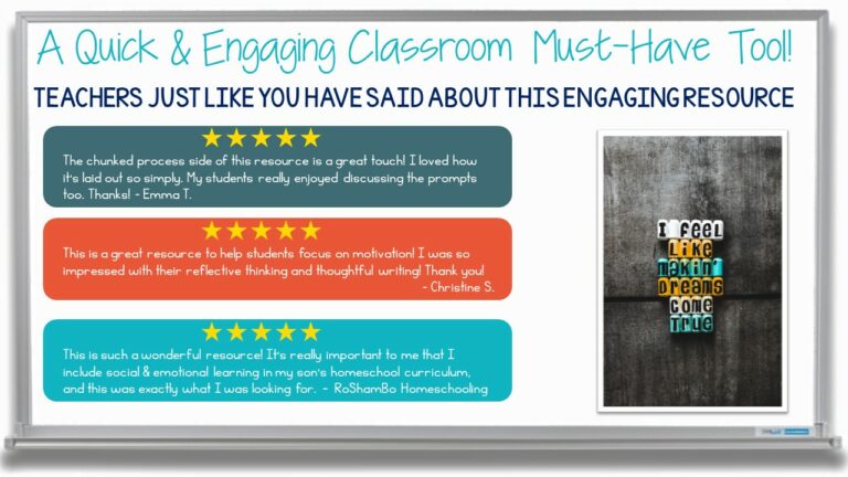 Motivation Journal - SEL Writing Journaling Activities - Print and ...