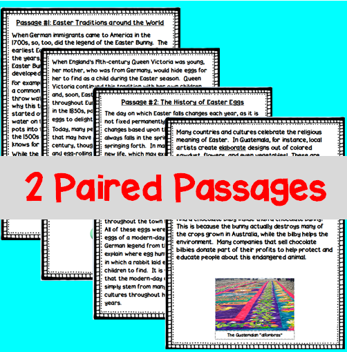 Easter Paired Passages with Questions and Essay Prompt - 5th & 6th ...