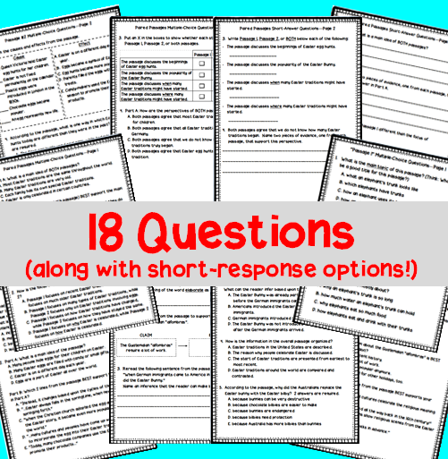 Easter Paired Passages with Questions and Essay Prompt - 5th & 6th ...