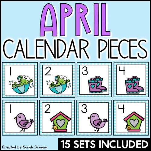 April Calendar Pieces | Made By Teachers