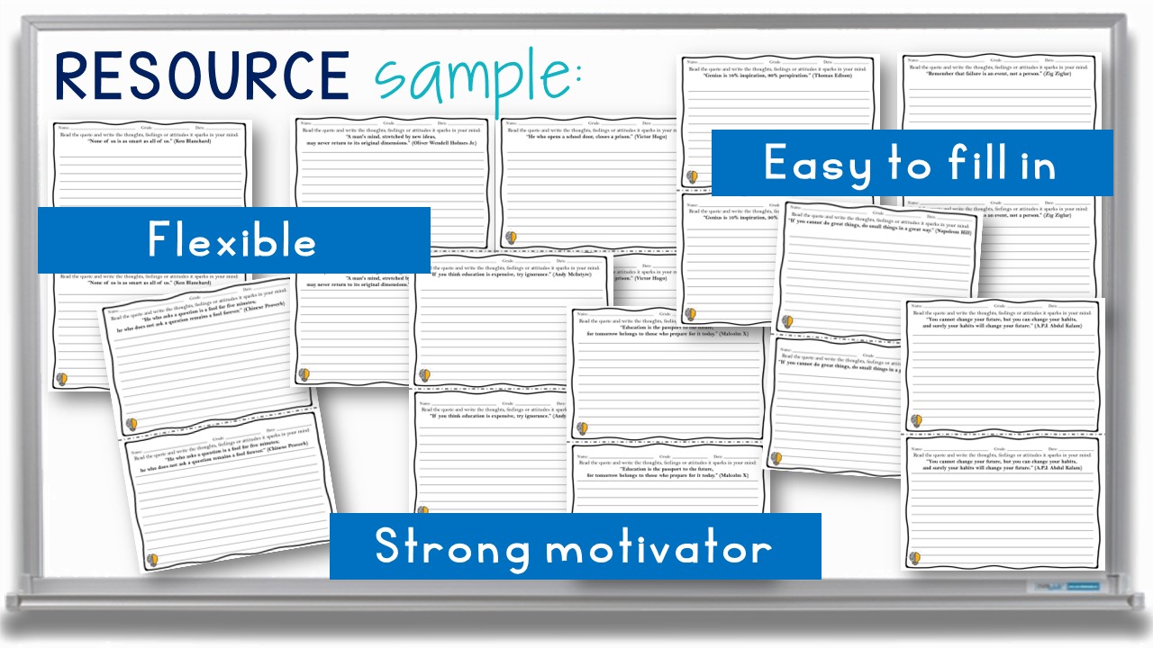 Quick Write Prompts - Motivational Writing Morning Work - Print and ...