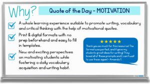 Quote of the Day - Motivational Quotes - Print and Digital ELA Bell ...