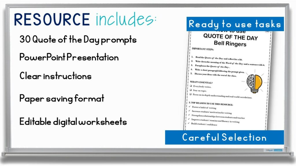 Quote of the Day - Motivational Quotes - Print and Digital ELA Bell ...