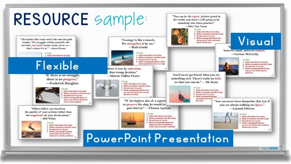 Quote of the Day - Motivational Quotes - Print and Digital ELA Bell ...