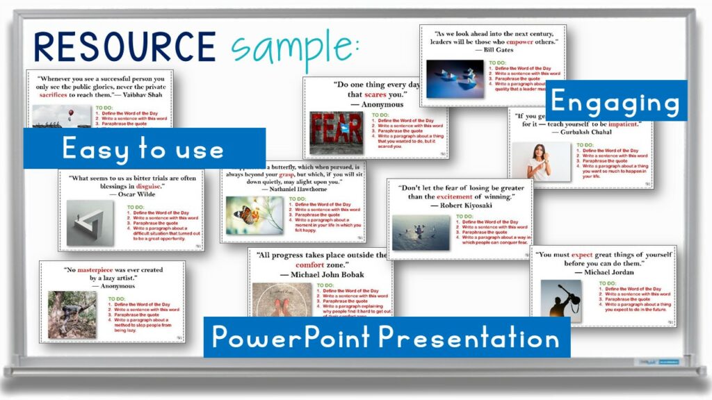 Quote of the Day - Motivational Quotes - Print and Digital ELA Bell ...