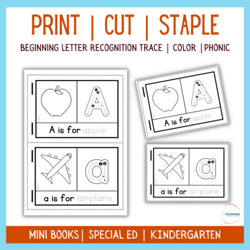 Beginning Letter tracing mini books pdf | Made By Teachers