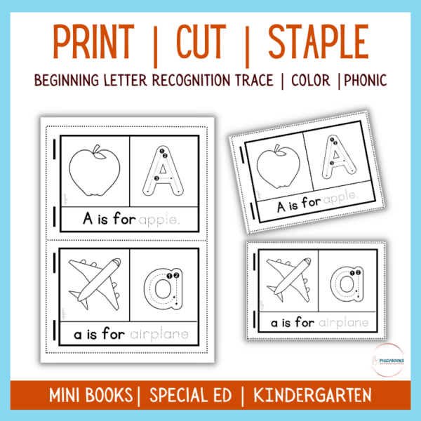 Beginning Letter tracing mini books pdf | Made By Teachers