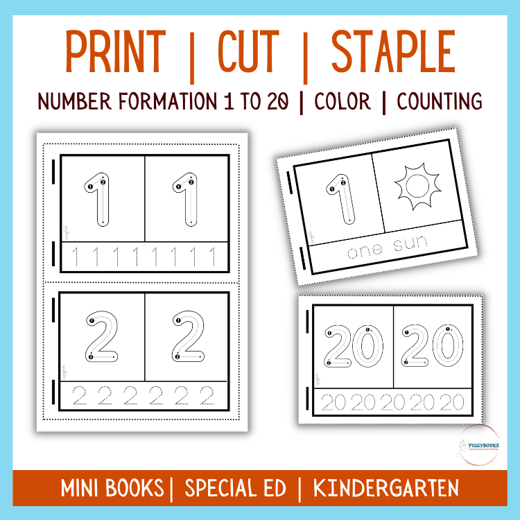 Number tracing mini books pdf | Made By Teachers