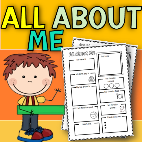 All About Me for the First Day School | Made By Teachers