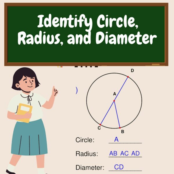 Identify Circle, Radius, and Diameter - Circle Worksheets | Made By ...