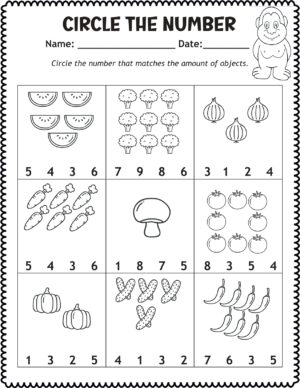 Circle The Number Worksheets | Made By Teachers
