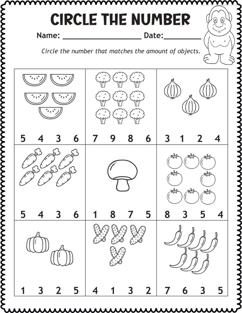 Circle The Number Worksheets | Made By Teachers