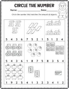 Circle The Number Worksheets | Made By Teachers