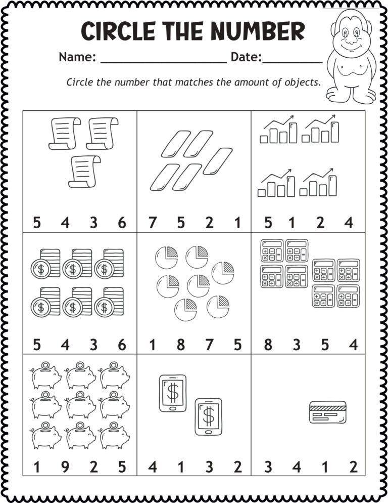 Circle The Number Worksheets | Made By Teachers