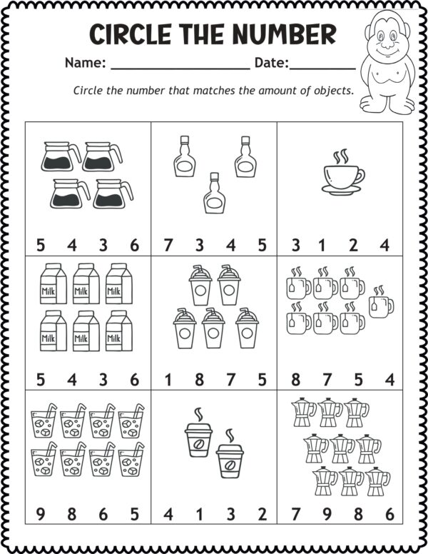 Circle The Number Worksheets | Made By Teachers