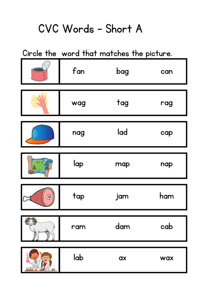 Fun CVC Worksheets for Kids to Learn Phonics ( Short A) | Made By Teachers