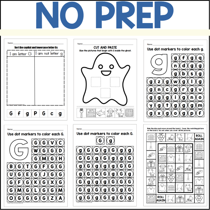 Letter G Worksheets for Letter Recognition and Beginning Sounds | Made ...