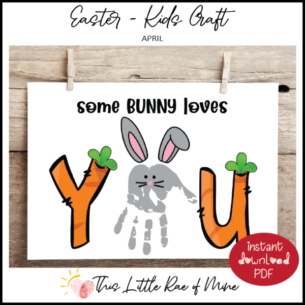 Some Bunny Loves You - Easter - Footprint handprint Art - Keepsake ...