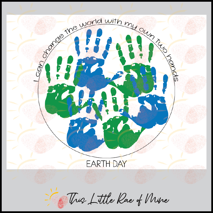 I can change the world with my own two hands - Earth Day - Handprint Art | Made By Teachers