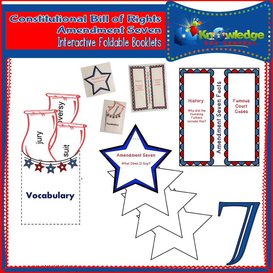 Constitutional Bill of Rights: Amendment Seven Interactive Foldable ...