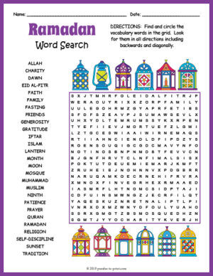 RAMADAN Word Search Puzzle Worksheet Activity | Made By Teachers