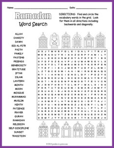 RAMADAN Word Search Puzzle Worksheet Activity | Made By Teachers