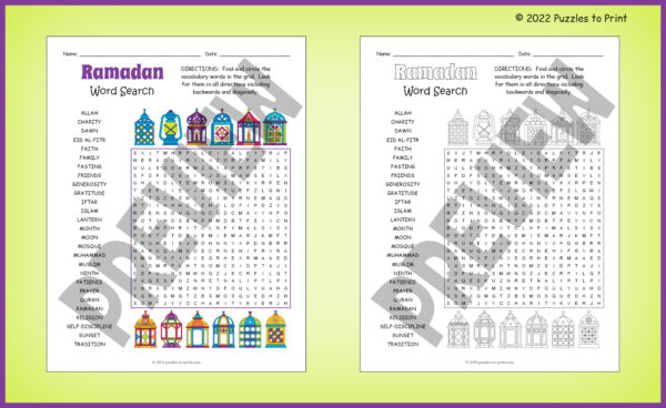 RAMADAN Word Search Puzzle Worksheet Activity | Made By Teachers